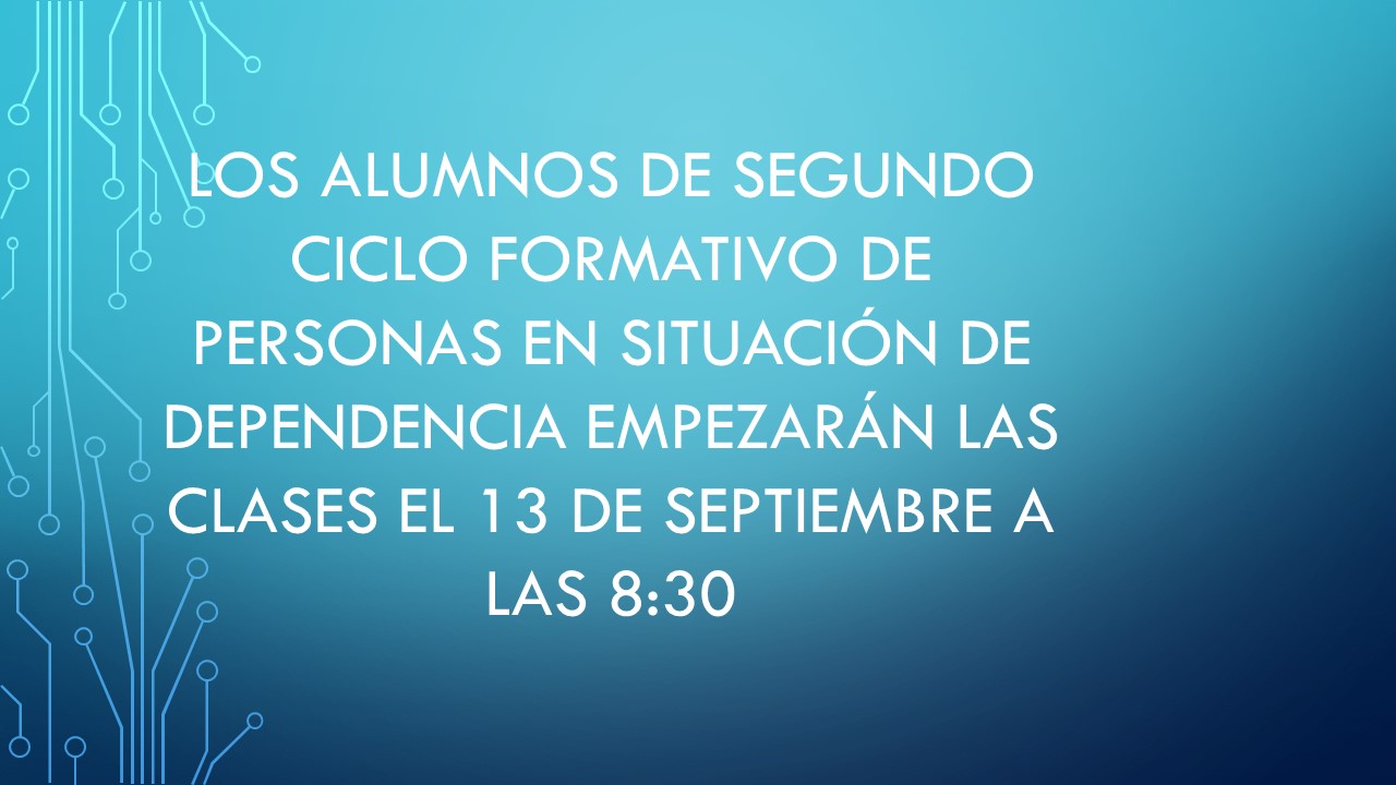 SEGUNDO CICLO – IES El Alamo